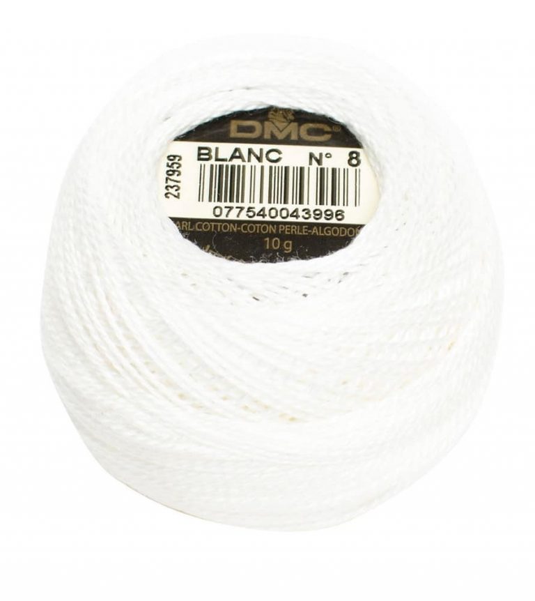 Hilo Perlé del 12 color blanco – Diseños Para Bordar – Distribuidores